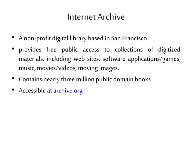 International Digital Library Initiatives | PPTX | Search | Internet