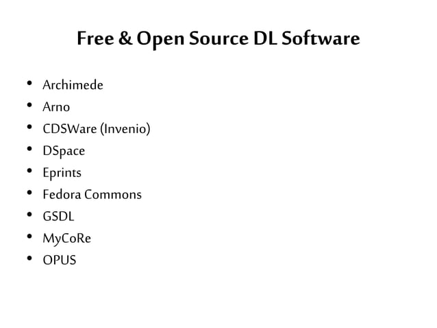 Digital Library Software | PPTX | Operating Systems | Computer Software and Applications
