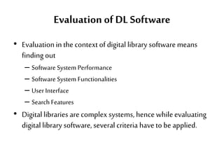 Digital Library Software | PPTX