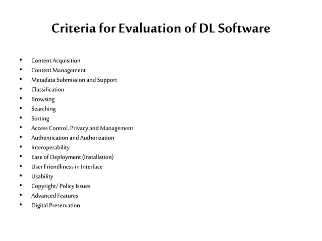 Digital Library Software | PPTX | Operating Systems | Computer Software and Applications