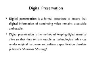 Digital Preservation | PPTX