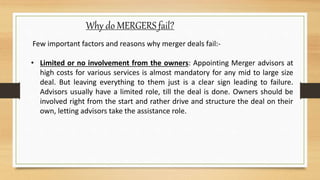 Why do Mergers Fail? | PPT