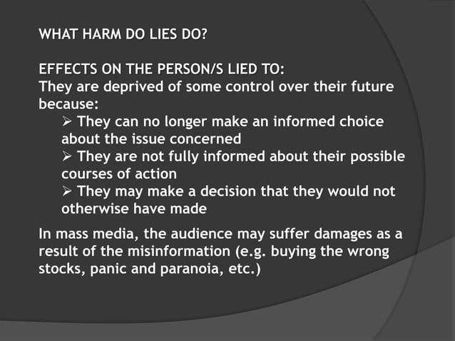 Media Ethics: Truth-telling | PPT