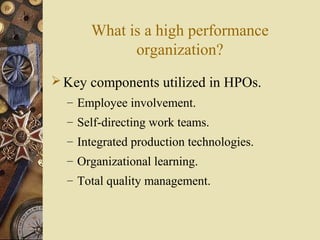 Rk= high performance organizations | PPT