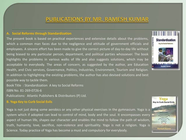 Ramesh Kumar Introduction | PPT