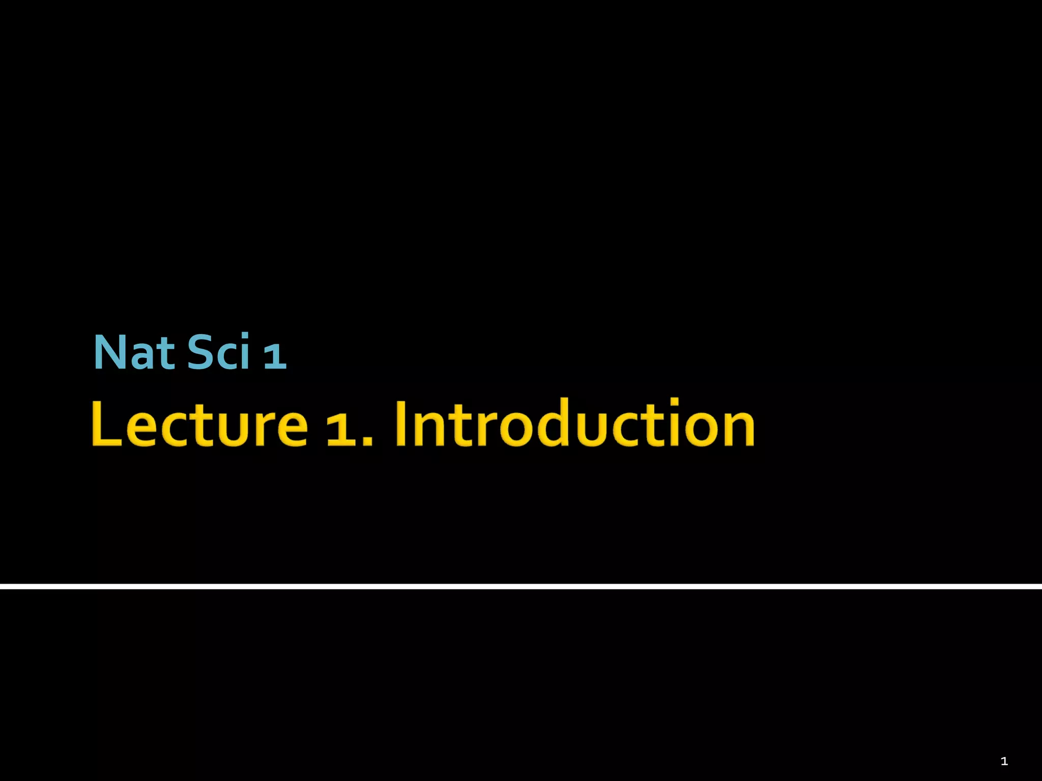 Introduction to Natural Science | PPT