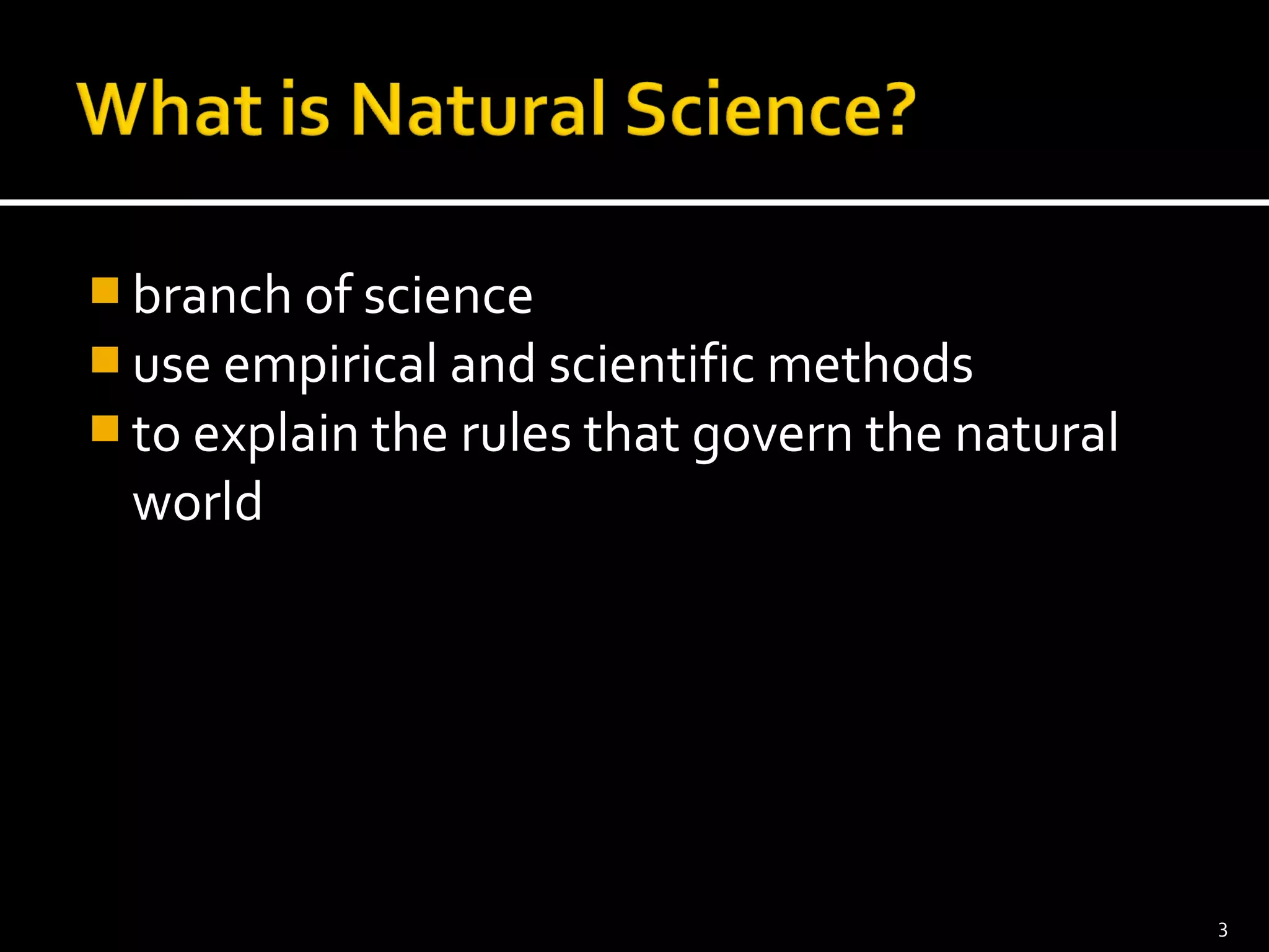 Introduction to Natural Science | PPT