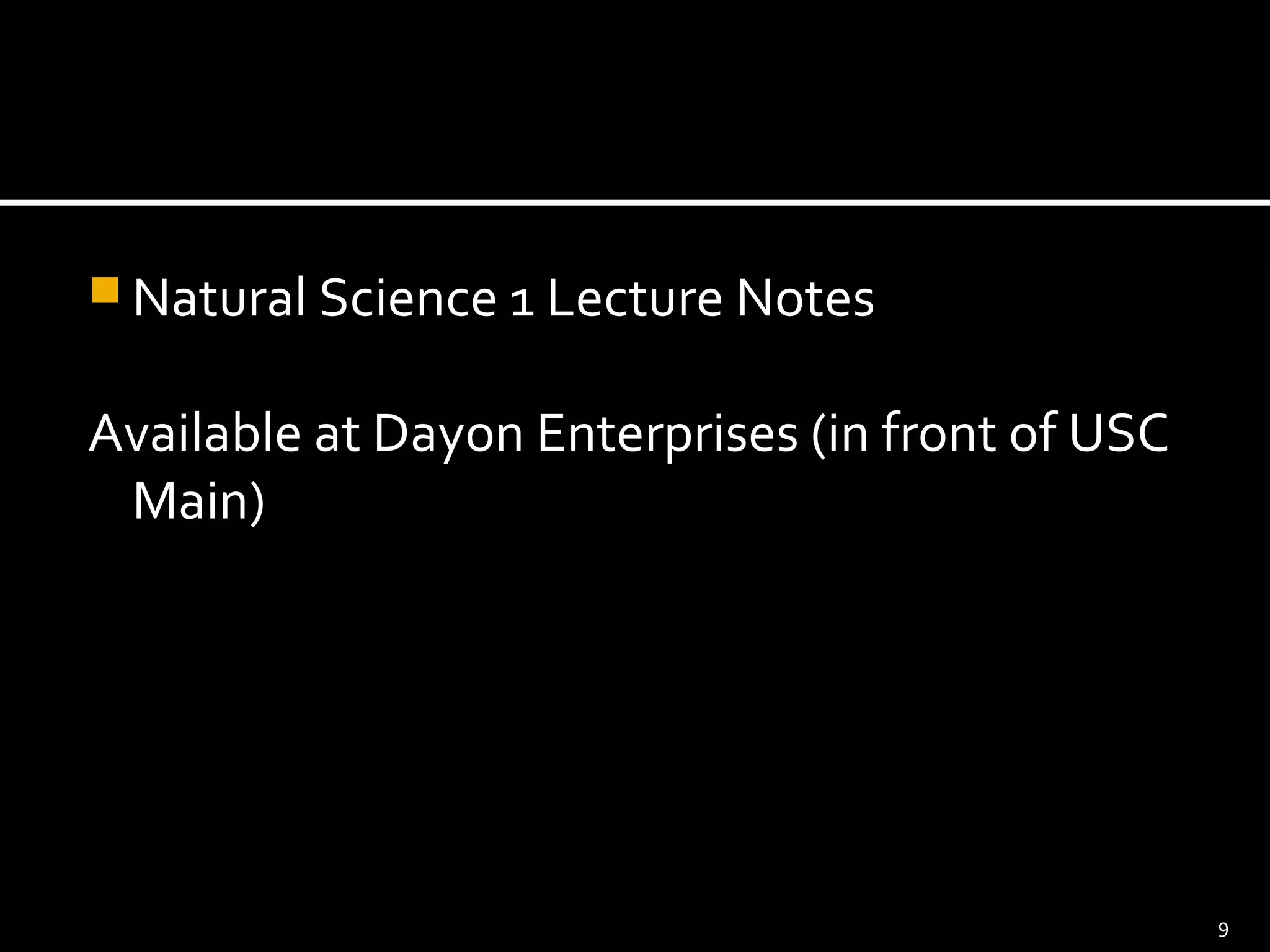 Introduction to Natural Science | PPT