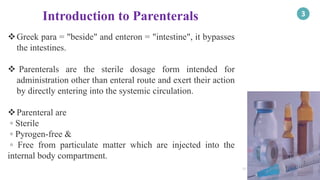 IPQC & FPQC Parenteral Formulation | PPTX