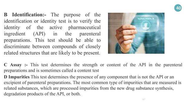 IPQC & FPQC Parenteral Formulation | PPTX