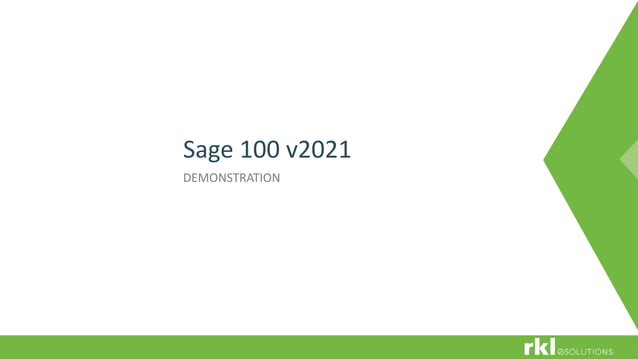 What's New in Sage100 v2021 | PPT