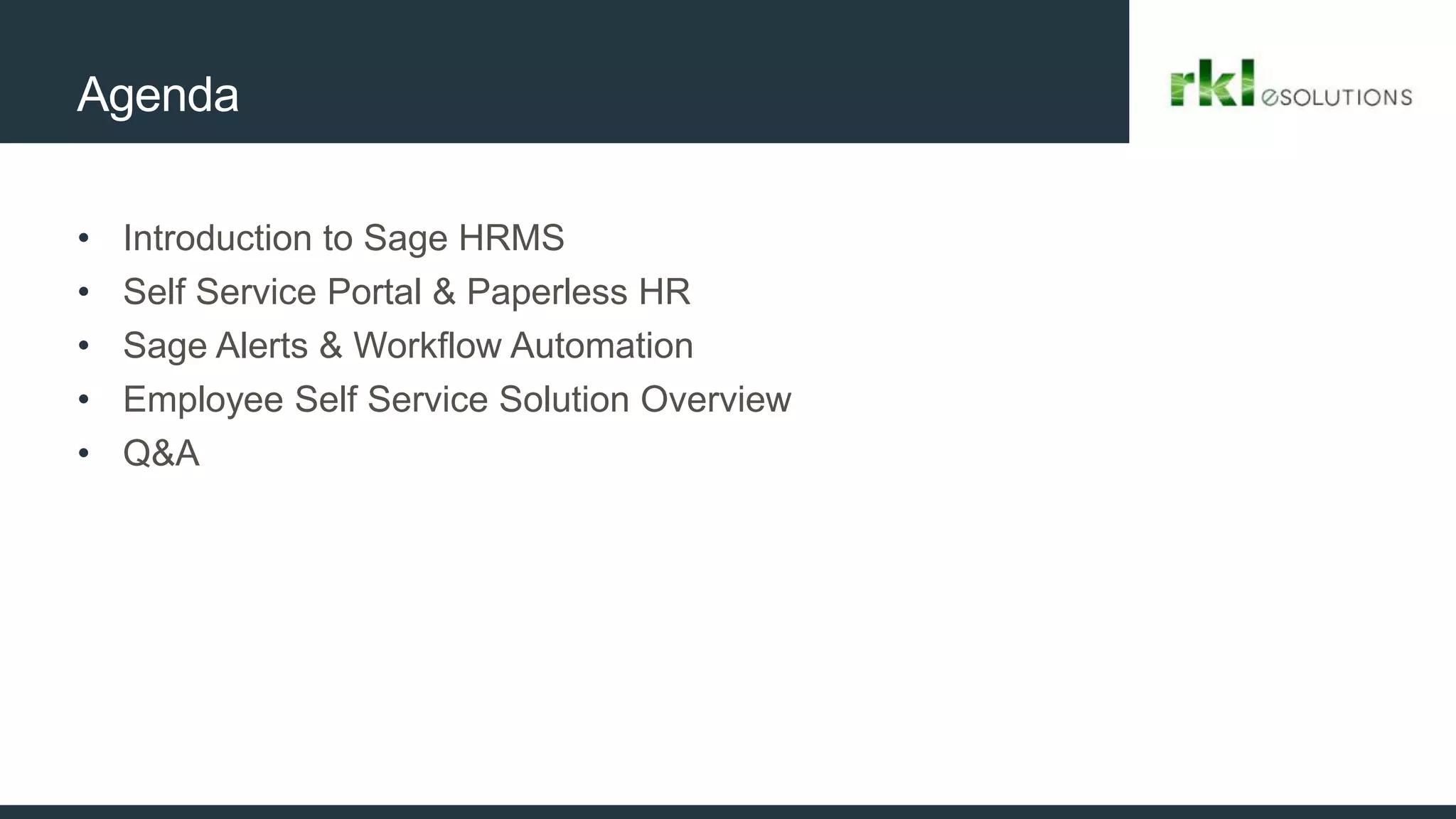 Sage HRMS - Employee Self Service | PPTX