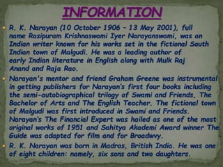 R k narayan | PPTX