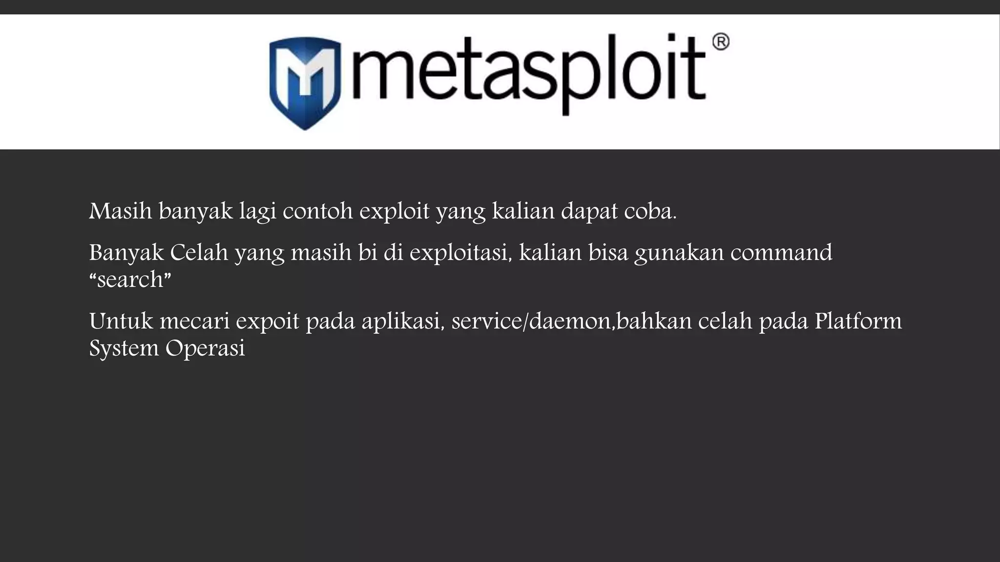 Basic Metasploit | PPT