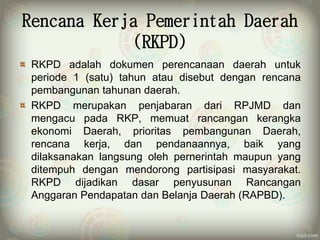 Rencana Kerja Pemerintah | PPTX