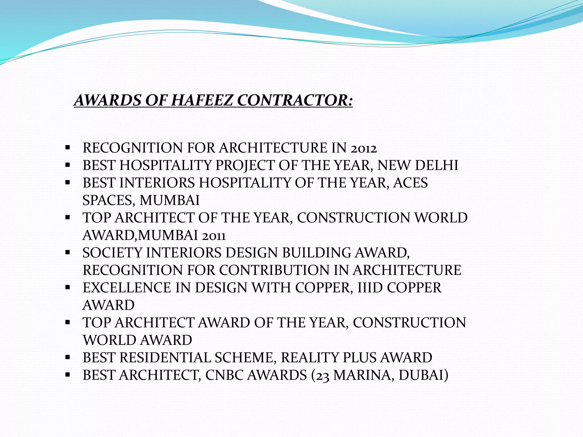 Hafeez contractor | PPTX