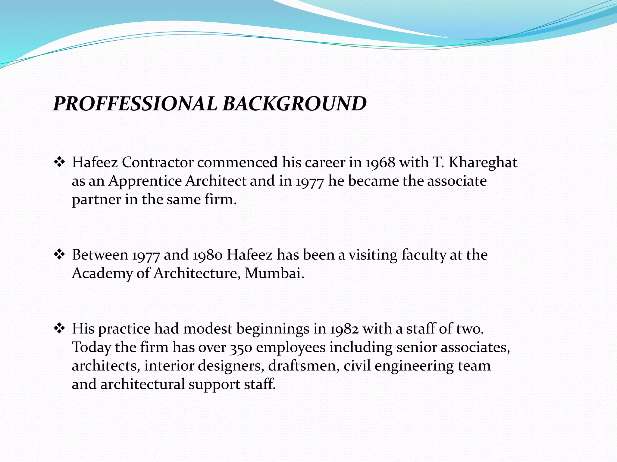 Hafeez contractor | PPTX