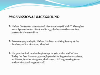 Hafeez contractor | PPTX