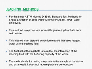 Assessment of ground water contamination for heavy metals in the ...