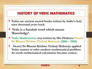 vedic maths | PPTX