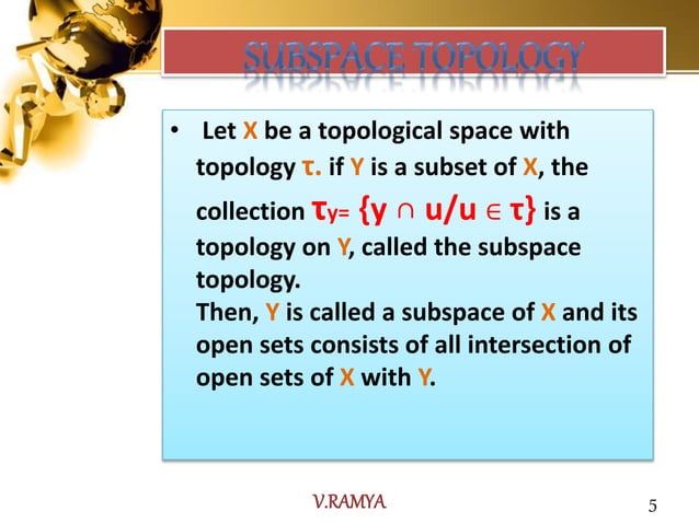 topology definitions | PPTX | Physics | Science