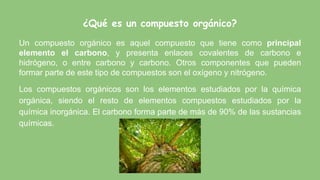 Compuestos orgánicos e inorgánicos | PPTX