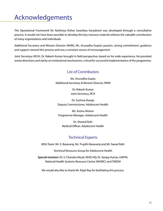 RKSK operational framework | PDF | Parenting Teens | Parenting
