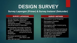 Contoh rencana kerja survey dalam rangka penyusunan rencana tata ruang ...