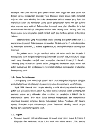Rktm kp karang agung | PDF