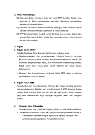 Rktm sosialisasi, temu informasi dan pameran | PDF