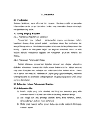 Rktm sosialisasi, temu informasi dan pameran | PDF