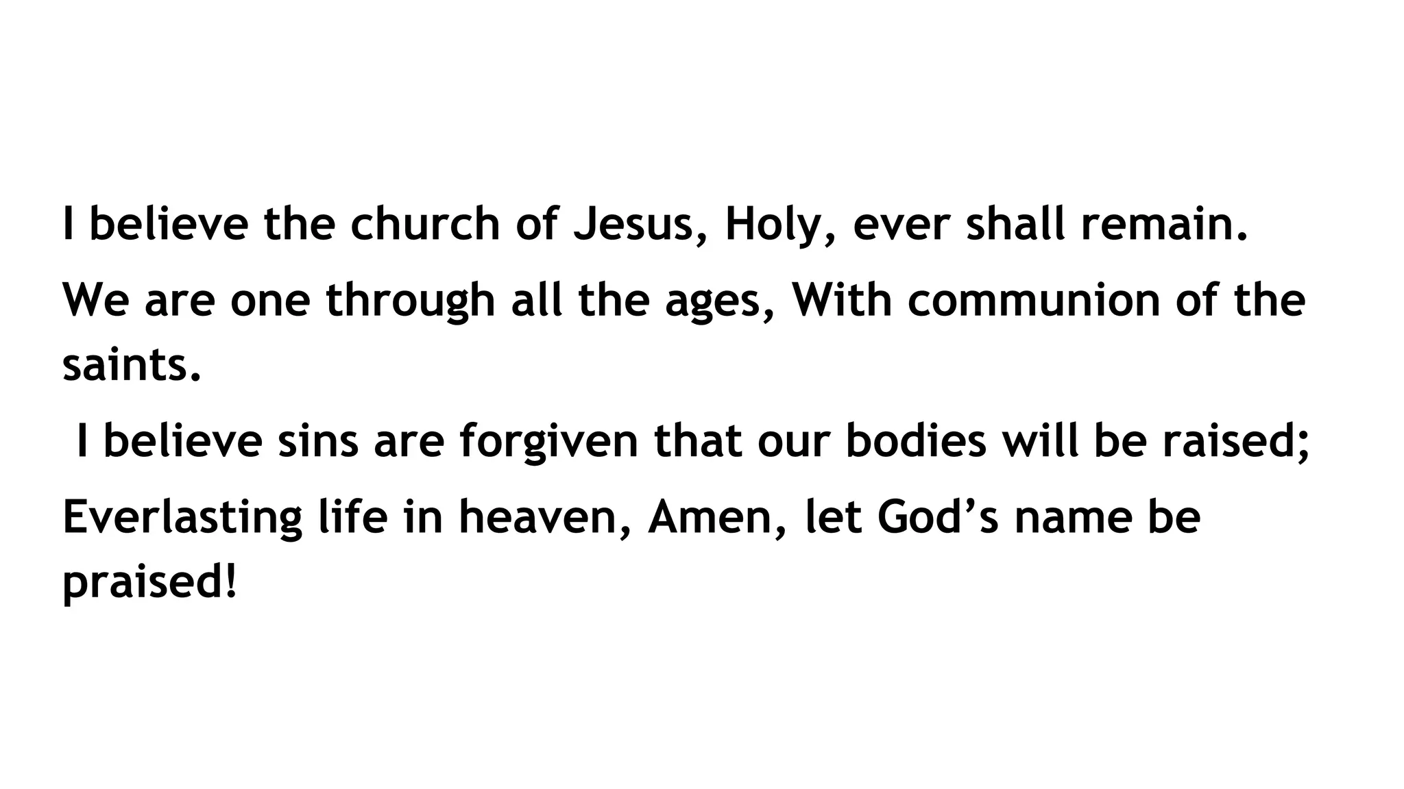 Apostles' creed hymn | PPT