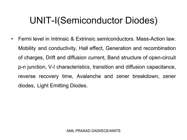 UNIT-I_Fermi_level_and_carrier_concentrations.ppt | Free Download