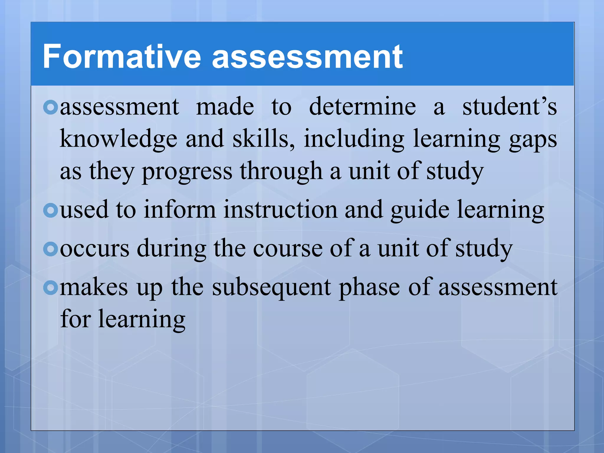 Assessment for learning | PPTX | Educational Assessment | Education