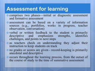 Assessment for learning | PPTX