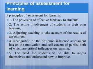 Assessment for learning | PPTX