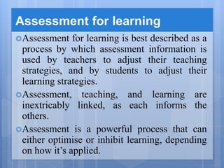 Assessment for learning | PPTX