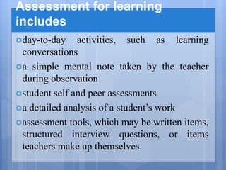 Assessment for learning | PPTX