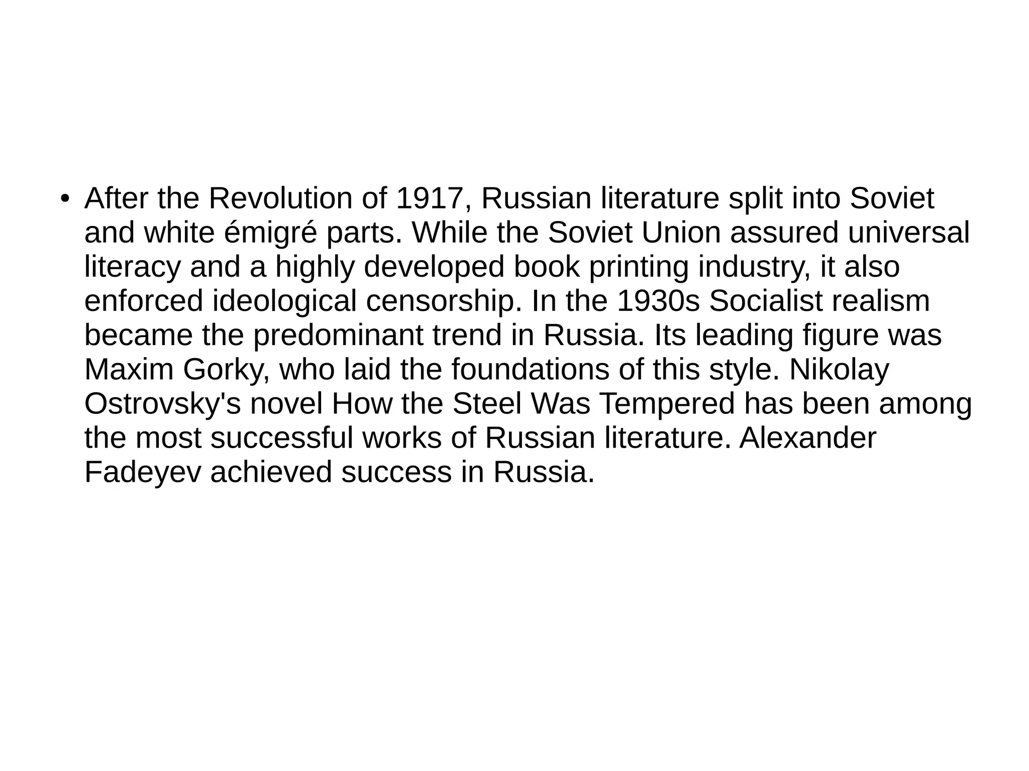 Russian literature | ODP