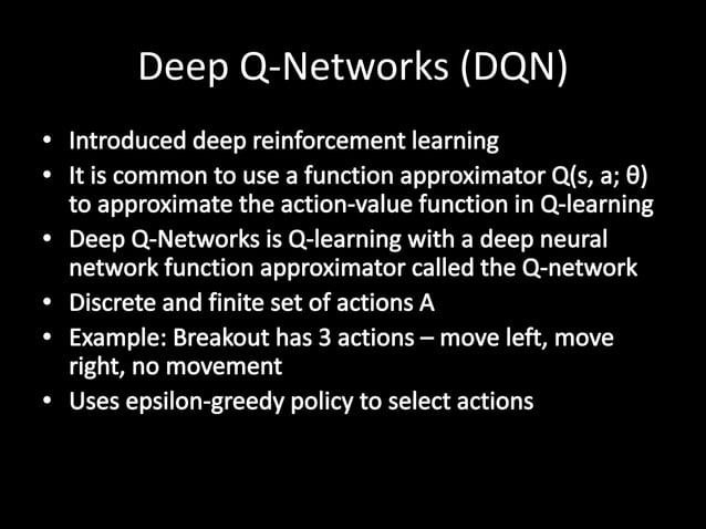 Reinforcement Learning and deep reinforcement learning | PPT