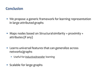 Representation Learning in Large Attributed Graphs | PDF