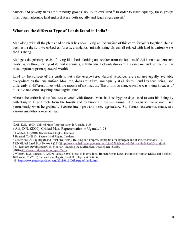 Types of land in India: An Overview | DOC