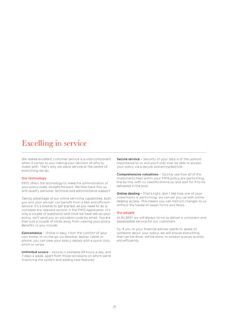 RL360° Personal Investment Management Service - Benefits | PDF