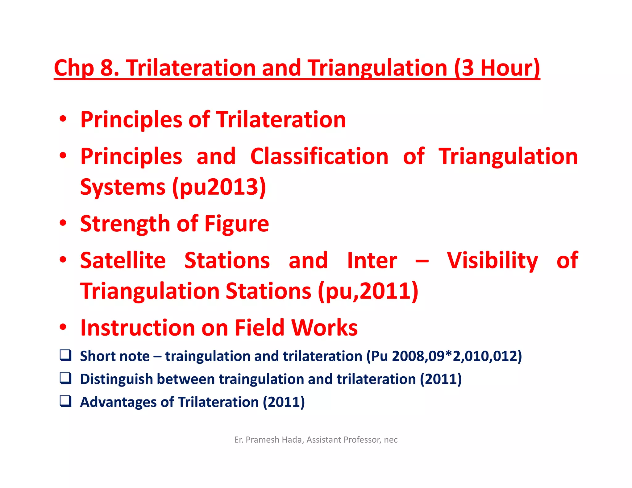 Triangulation and trilateration pdf... | PDF