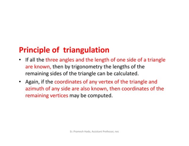 Triangulation and trilateration pdf... | PDF