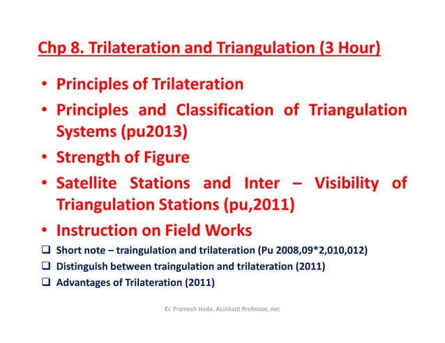 Triangulation and trilateration pdf... | PDF