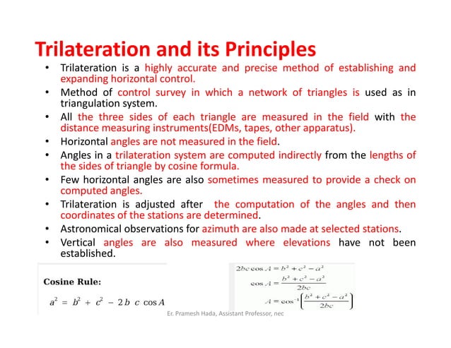 Triangulation and trilateration pdf... | PDF
