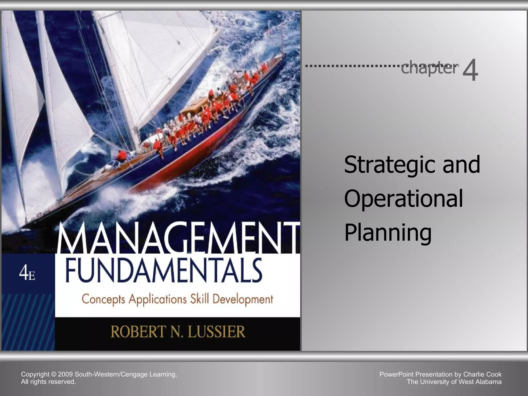 Chapter 4 - Strategic and Operational Planning | PPT