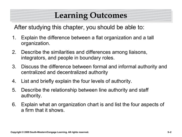 Chapter 5 - Organizing and Delegating Work | PPT