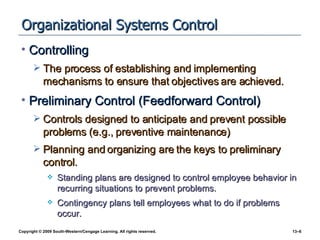 Chapter 13 - Control Systems: Financial and Human | PPT